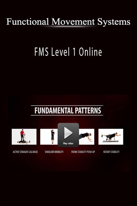Functional Movement Systems Fms Level 1 Online