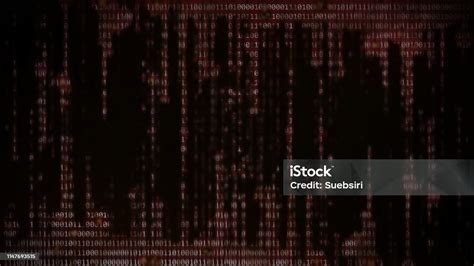 Error And Corrupted Data On Computer Device Screen Showing Binary Code