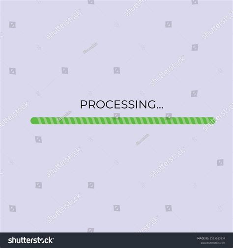 Processing Bar Word Process Processing Sign Stock Vector Royalty Free