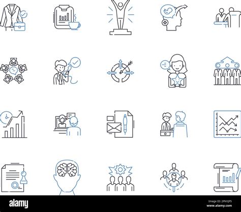 Staff Oversight Line Icons Collection Supervision Management Monitoring Supervisory