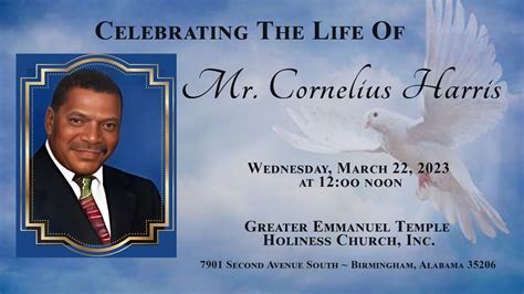 Funeral Service Of Cornelius Harris Youtube