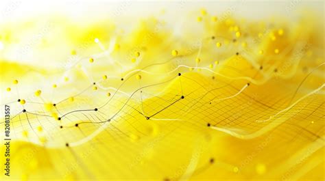 Yellow Aesthetic Background Of Digital Data Chart Analytics Business Trends Economic Concept