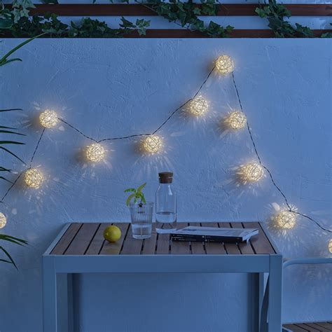 Solvinden 솔빈덴 Led체인조명12등 배터리식화이트 Ikea