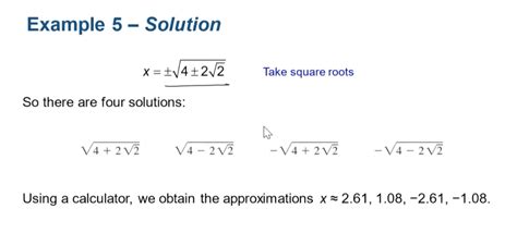 Solved Example A Fourth Degree Equation Of Quadratic Type Chegg Com