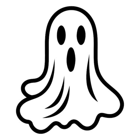 A Friendly Cartoon Ghost With A Simple Classic Design Premium Ai