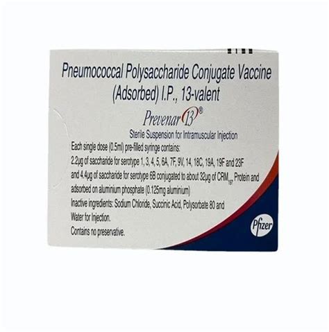Prevenar 13 Pneumococcal Polysaccharide Conjugate Vaccine 0 5 Ml At
