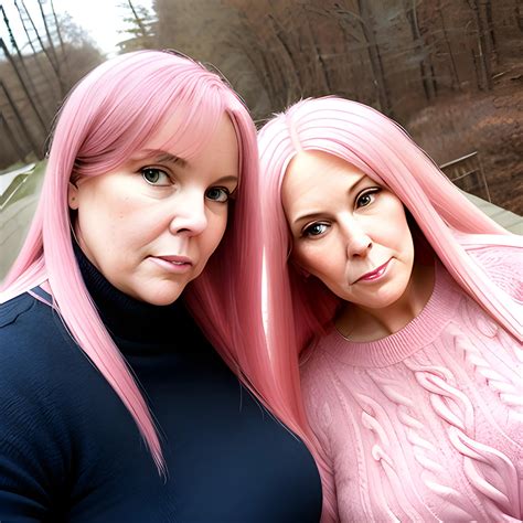 Two Tall Beautiful Plus Sized Early Middle Aged Women With Long Arthubai