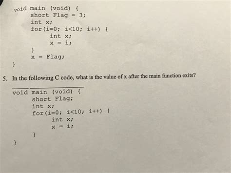 solved question 7 1 in the following c code what is the