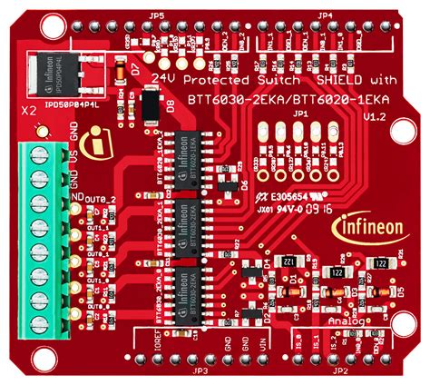 24vshieldbtt6030tobo1 Infineon Daughter Board Protected Switch
