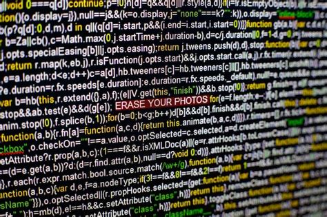 Premium Photo Macro Photo Of Computer Screen With Program Source Code