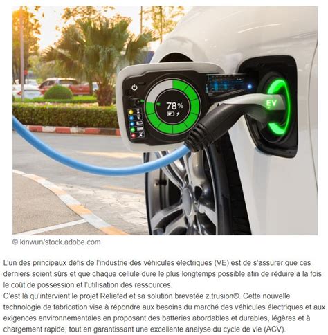 Cordis Des batteries de voitures électriques qui durent beaucoup plus