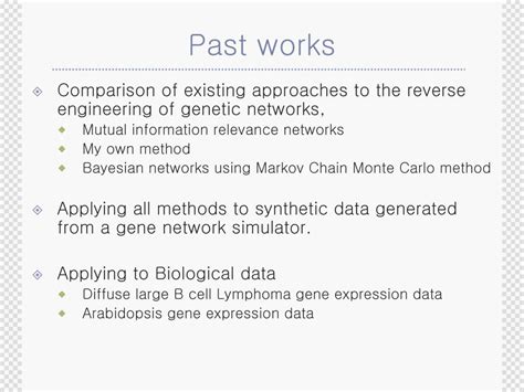 Ppt Reverse Engineering Of Genetic Networks Final Presentation