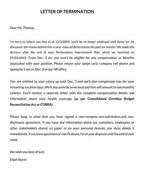 40 Free Employee Termination Letter Notice Templates