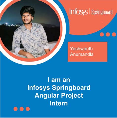 anumandla yashwanth on linkedin internship infosys