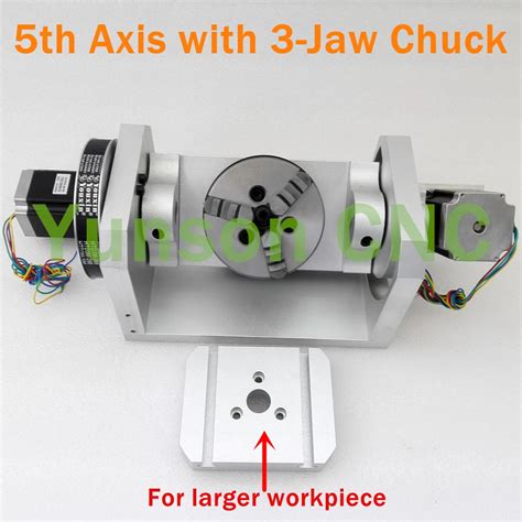 CNC 5th Axis Rotary Axis with K01 100 3 Jaw Clamp Chuck for Mini CNC ...