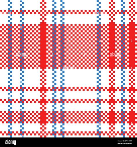 Vector Retro Red White Blue Iconic Old Hong Kong Checker Seamless