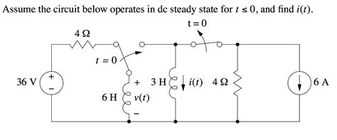 solved assume the circuit below operates in dc steady state