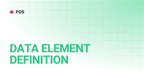 Data Element Definition Pos