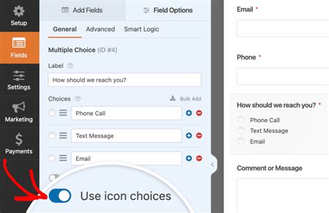 Using Icon Choices Wpforms