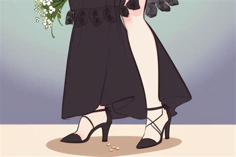 Premium Ai Image Cartoon Anime Girl In Black Dress Evening Dress With