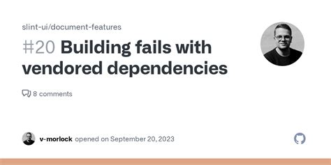 Building Fails With Vendored Dependencies · Issue 20 · Slint Uidocument Features · Github
