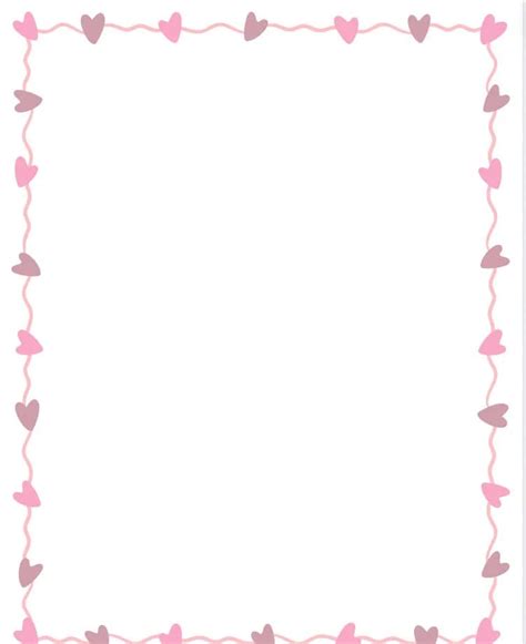 Heart Border Design Printable