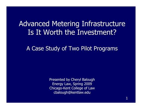 Pdf Advanced Metering Infrastructure Is It Worth The Advanced Metering Infrastructure Is It