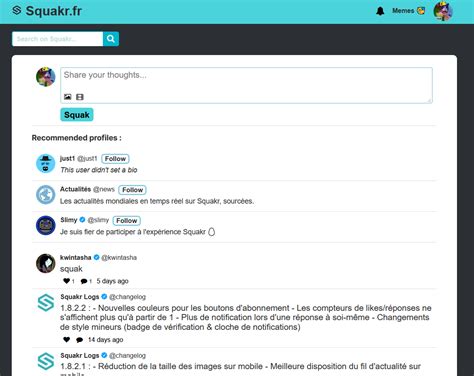 Github Nathn Squakr A Twitter Inspired App To Let People Share Thoughts Without Ads And Data