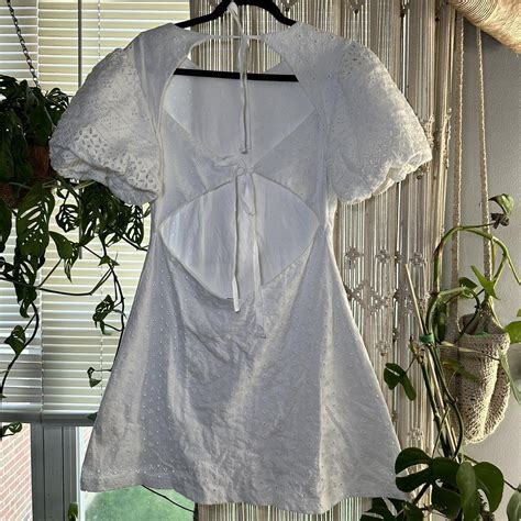 White Medium Free People Dress Perfect Condition Depop