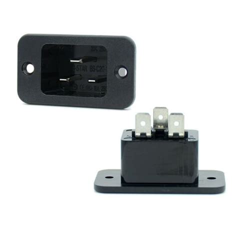 Buy Wholesale China V A Iec C Pin Inlet Connectors With Panel Mounting Hole For Pdu