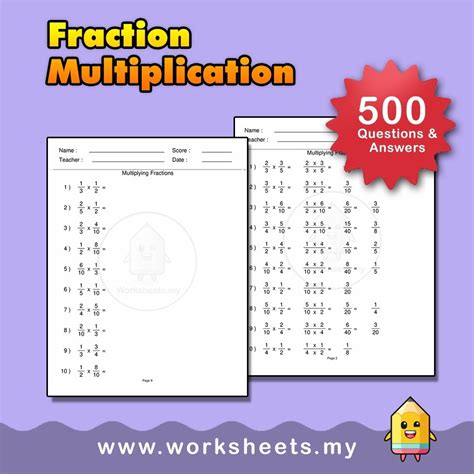 Igcse Mathematics Worksheets Fraction Multiplication Worksheets 1500 Q A Igcse Maths Pdf