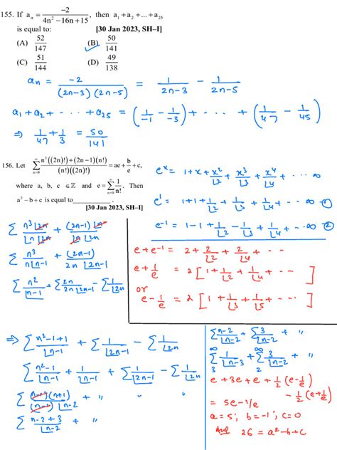 Jee Main Online Pyq Sequence And Series Pdf