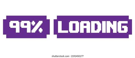 99 Loading Vector Art Illustration Percentage Stock Vector Royalty