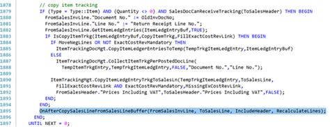 Event Request Codeunit 6620 Copy Document Mgt Function
