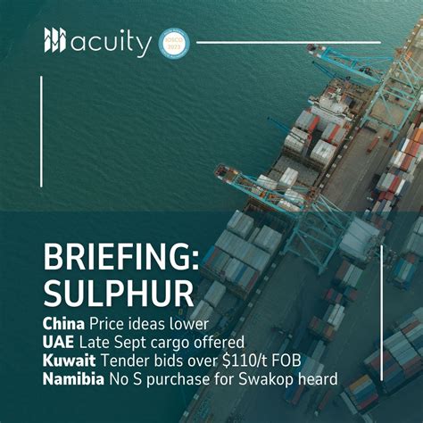 The Latest Issue Of 𝗕𝗿𝗶𝗲𝗳𝗶𝗻𝗴 𝗦𝘂𝗹𝗽𝗵𝘂𝗿 Is Here Acuity Commodities