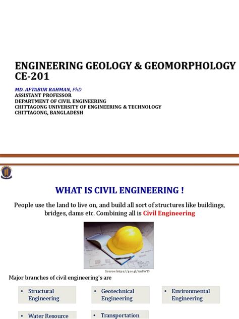 Lecture 1 Introduction To Engineering Geology Pdf Geomorphology