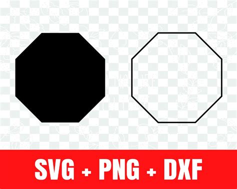 Octagon Svg Octagon Silhouette Svg Octagon Outline Svg Etsy