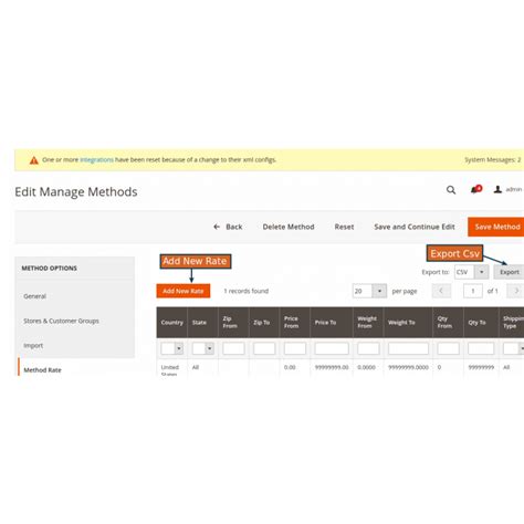 Magento Shipping Table Rates MageAnts