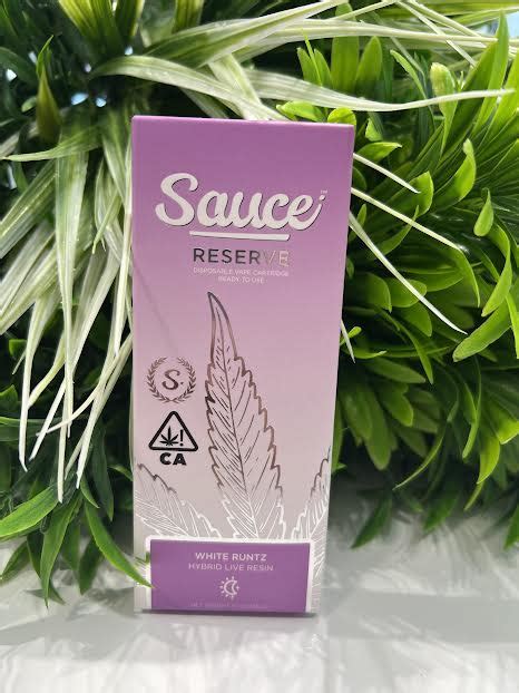 Sauce Reserve Disposable Vape Live Resin White Runtz Royal Leaf