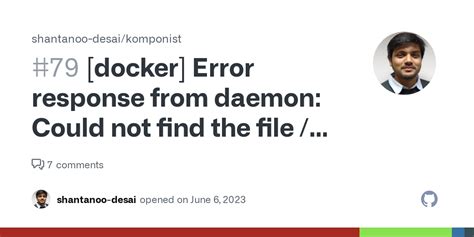 Docker Error Response From Daemon Could Not Find The File In