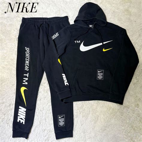 Nikeナイキ セットアップ スウェット 上下 総柄 Tm ビックロゴ Mサイズ メルカリ