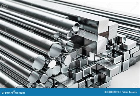 Steel Elements On White Backgrounds Generative Ai Stock Image Image