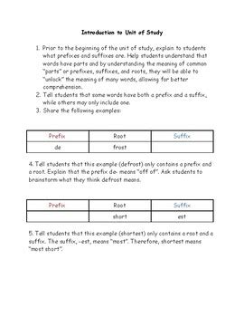 Prefixes And Suffixes Unit Of Study 1 By Live Love Learn Teach TpT