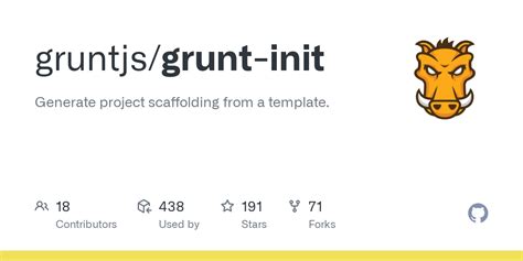 Github Gruntjsgrunt Init Generate Project Scaffolding From A Template