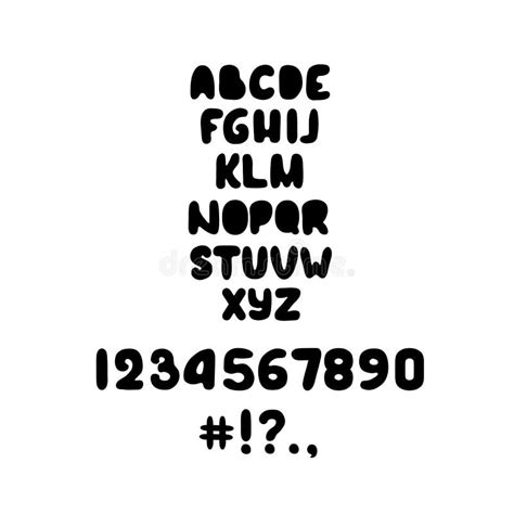 Conjunto De Símbolos Numéricos De Letras Engraçadas Em Inglês De