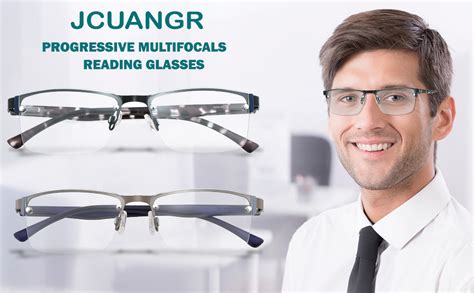 Progressive Bifocal Multifocal Reading Glasses Men Large