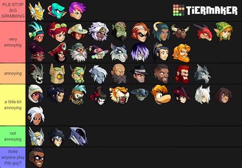 I Made A Tier List Based On How Annoying Legends Are R Brawlhalla