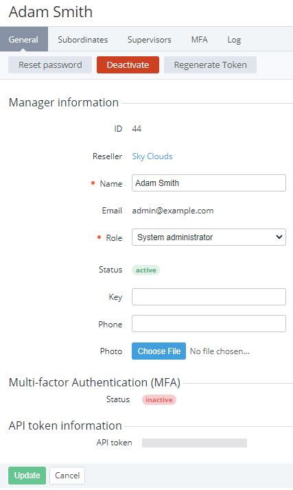 Viewing And Updating Managers Information — Activeplatform Operator