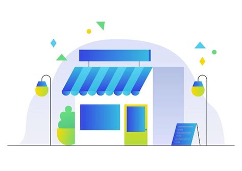 Premium Vector Vector Illustration Of A Store Facade