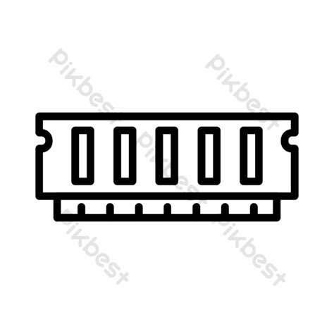 Ram Line Icon Vector PNG Images AI Free Download Pikbest